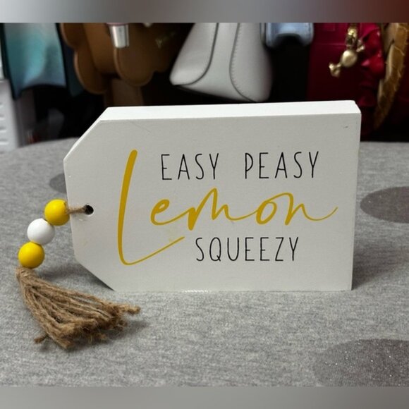 Hobby Lobby | Accents | Summer Wood Table Sign Easy Peasy Lemon Squeezy ...